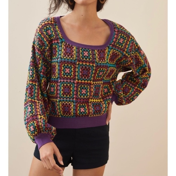 FARM Rio | Sweaters | New Farm Rio Crochet Sweater | Poshmark